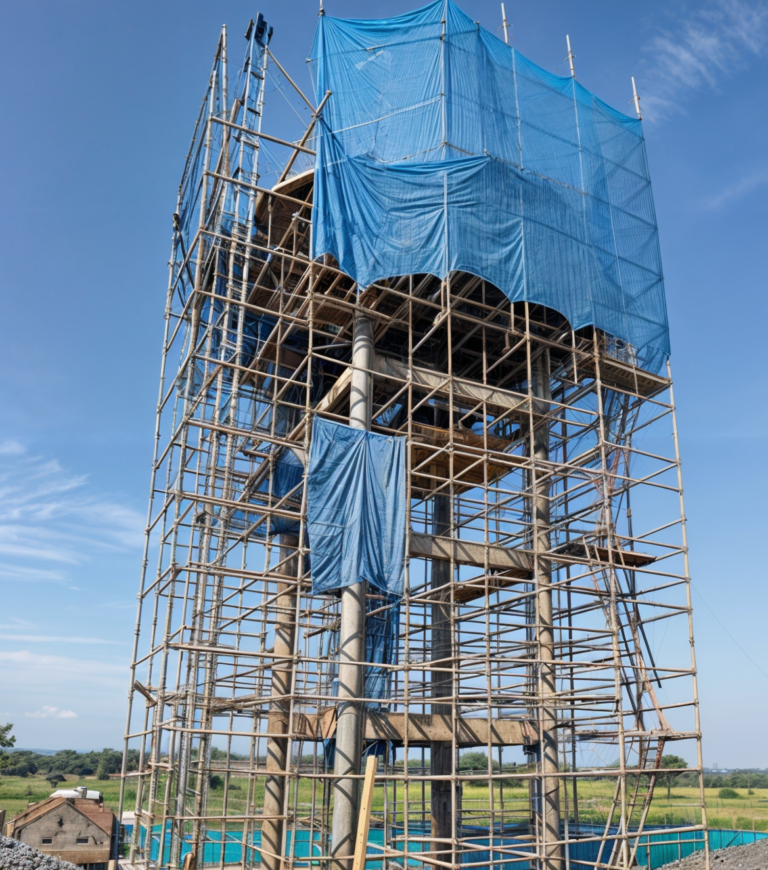 Erected Scaffold System | Formwork Shuttering and Scaffolding on Rent ...